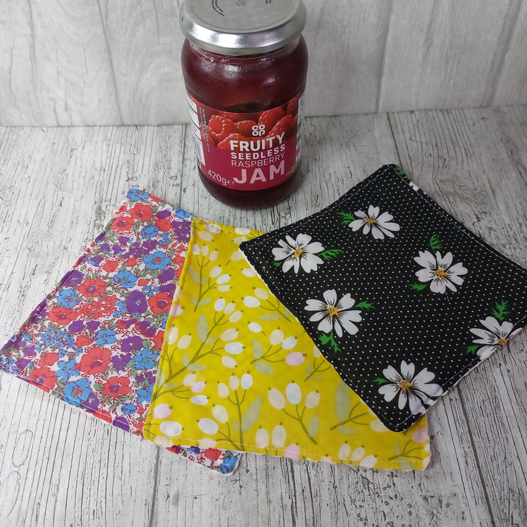 Fabric Jar and Bottle Gripper Opener, Floral Jar Opener, Fabric Jar ...