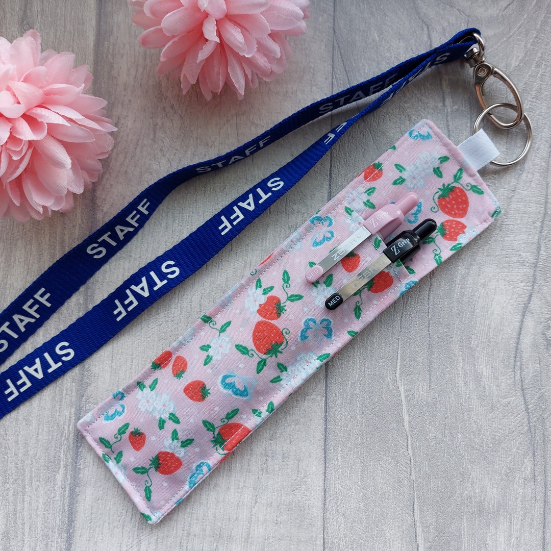 Fabric Pen Holder for Lanyards - Holds 1 or 2 Pens or Pencils ...