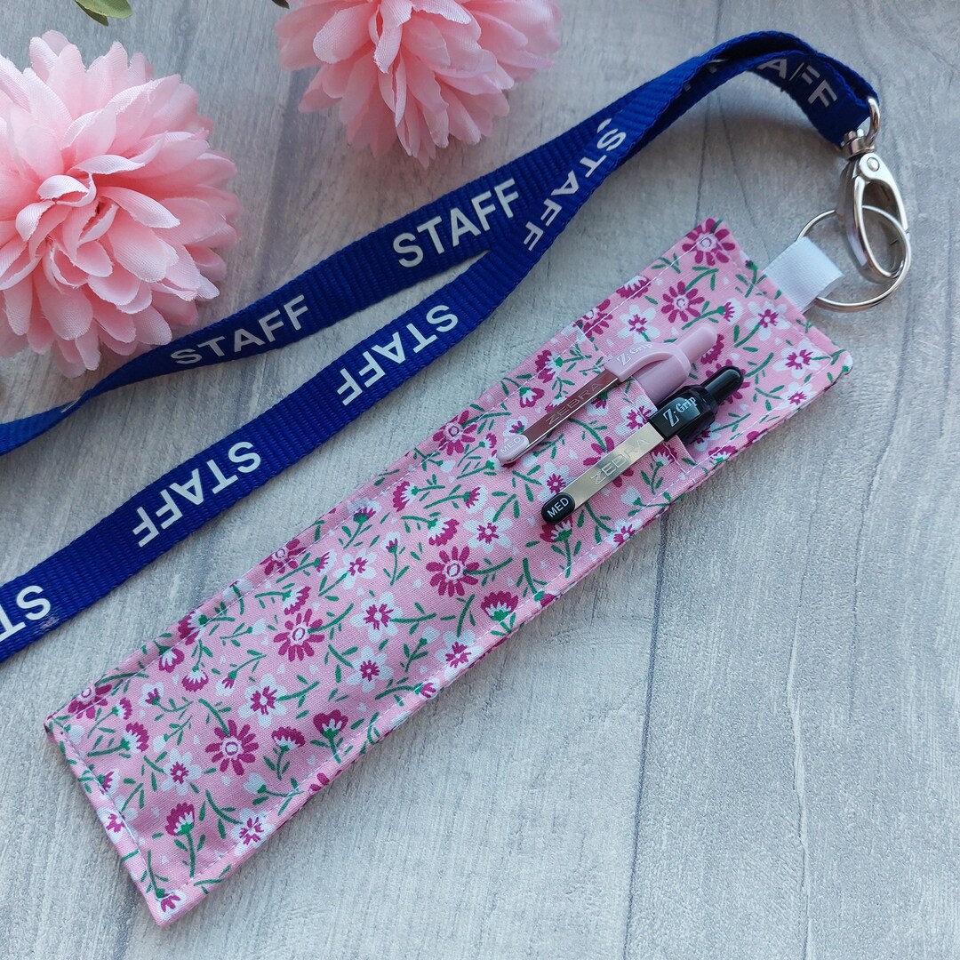 Fabric Pen Holder for Lanyards - Holds 1 or 2 Pens or Pencils ...