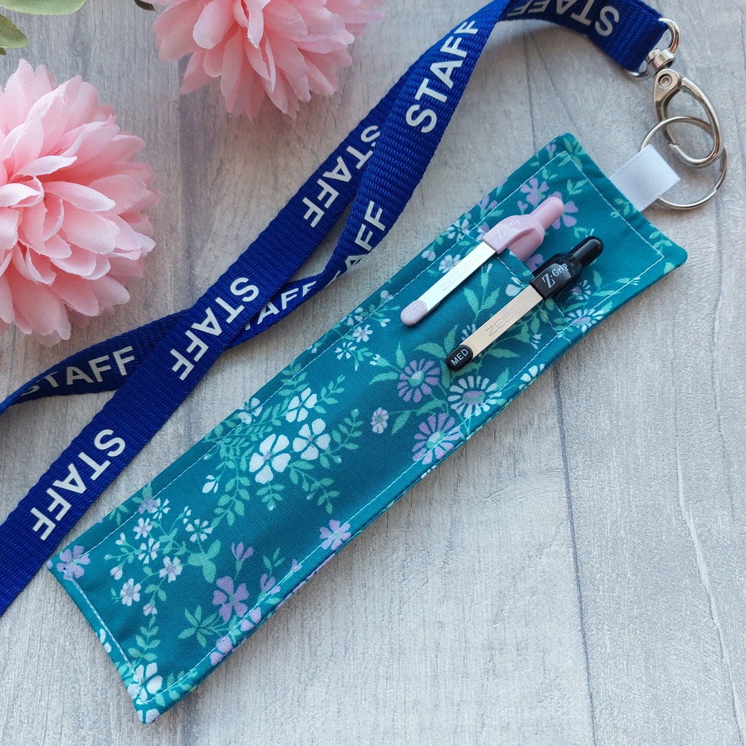 Fabric Pen Holder for Lanyards - Holds 1 or 2 Pens or Pencils ...