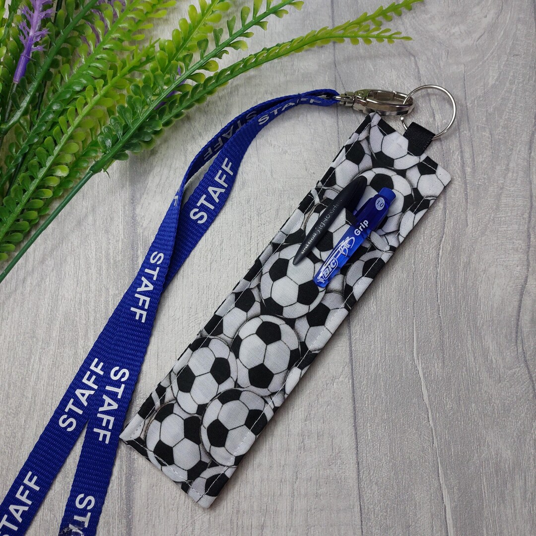 Spotty Fabric Pen Holder for Lanyards Holds 1 or 2 Pens or Pencils ...