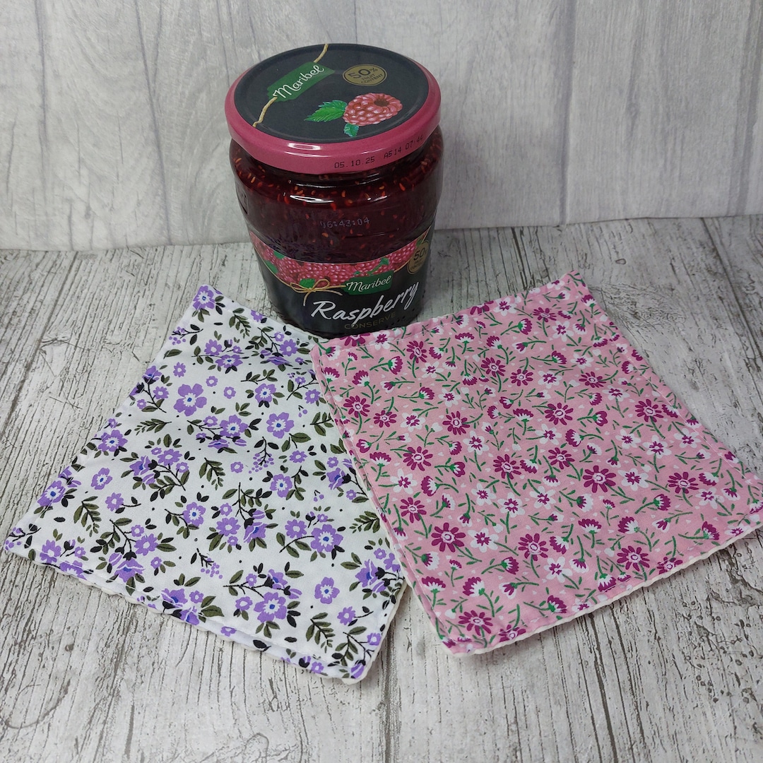Fabric Jar and Bottle Gripper Opener, Pink or Purple Floral Jar Opener ...