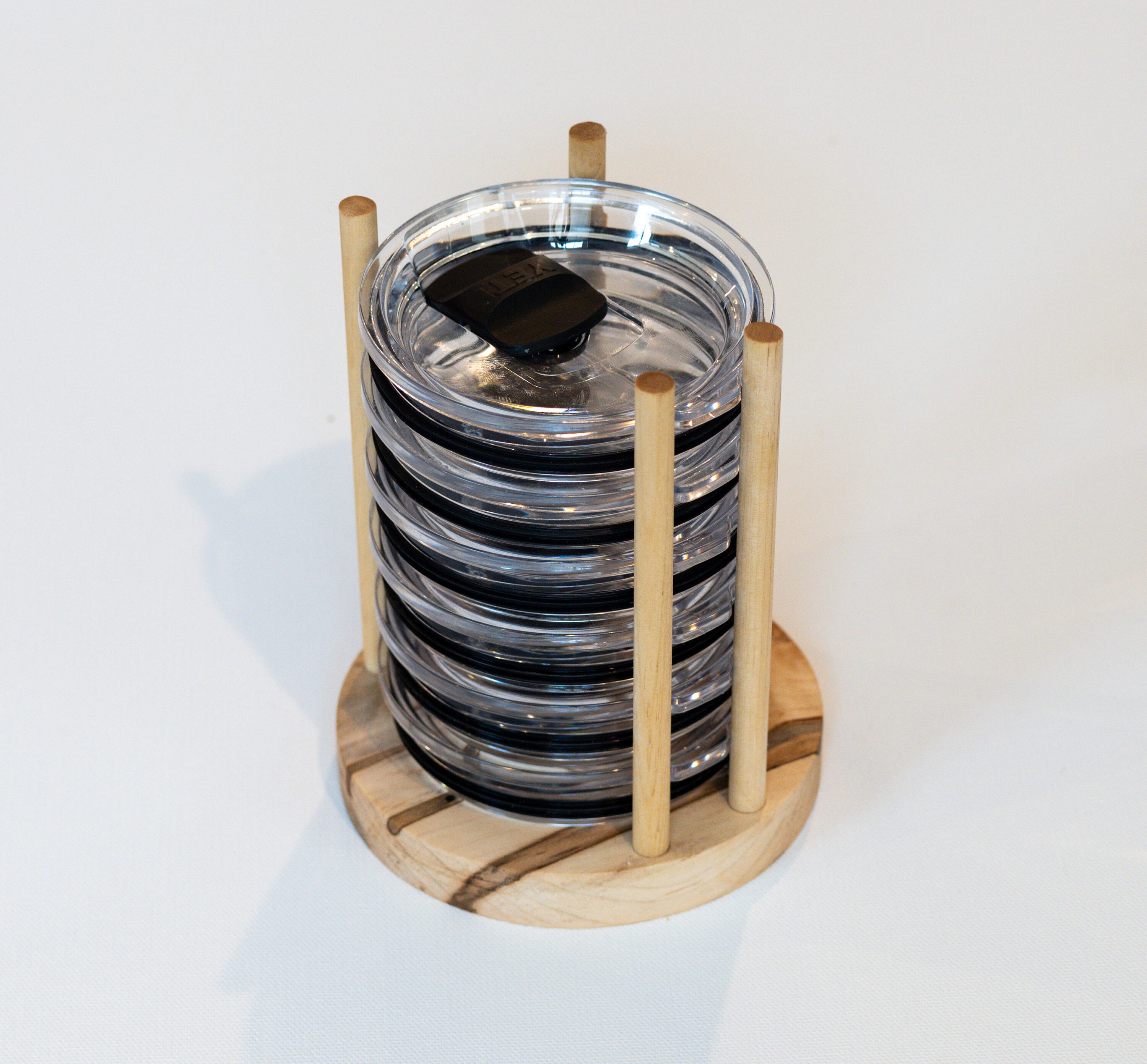 Small Round Ambrosia Maple Yeti Lid Organizer, Yeti Lid Storage ...