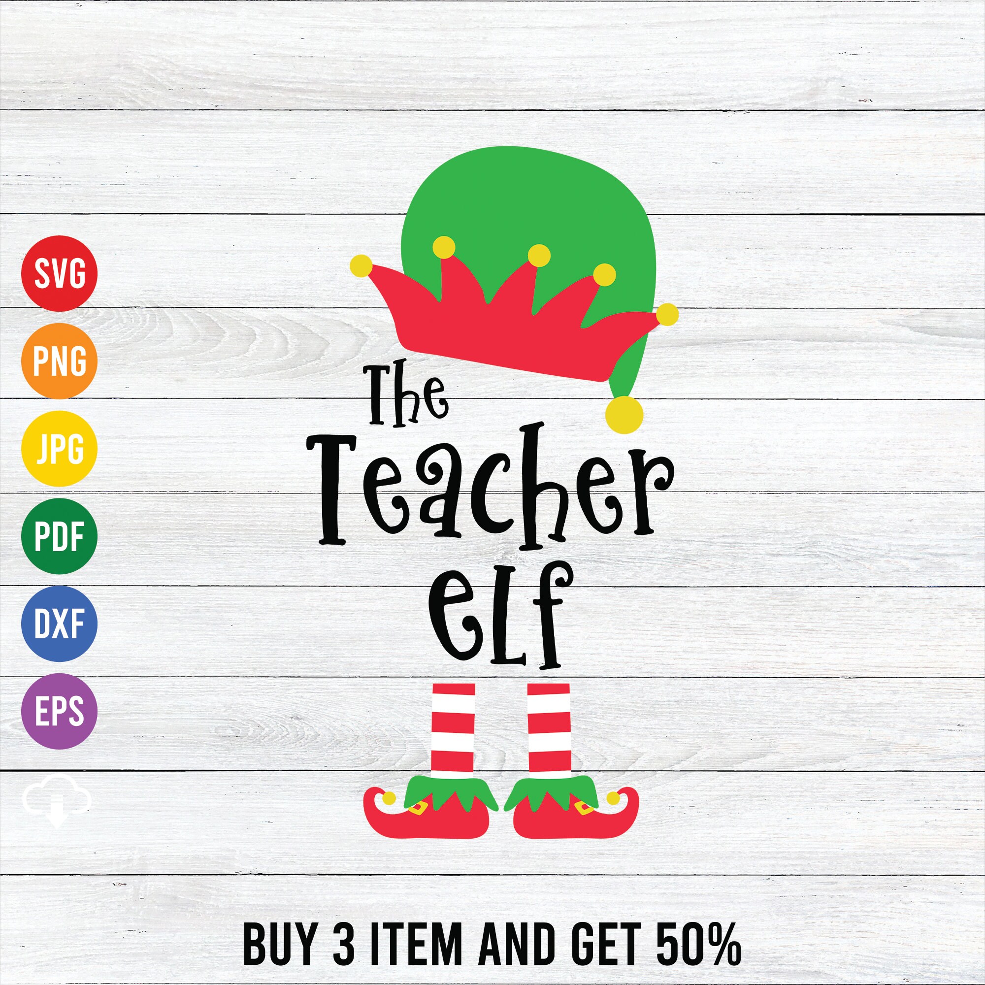 Teacher Elf Svg Christmas Elf Svg Christmas Teacher Shirt - Etsy