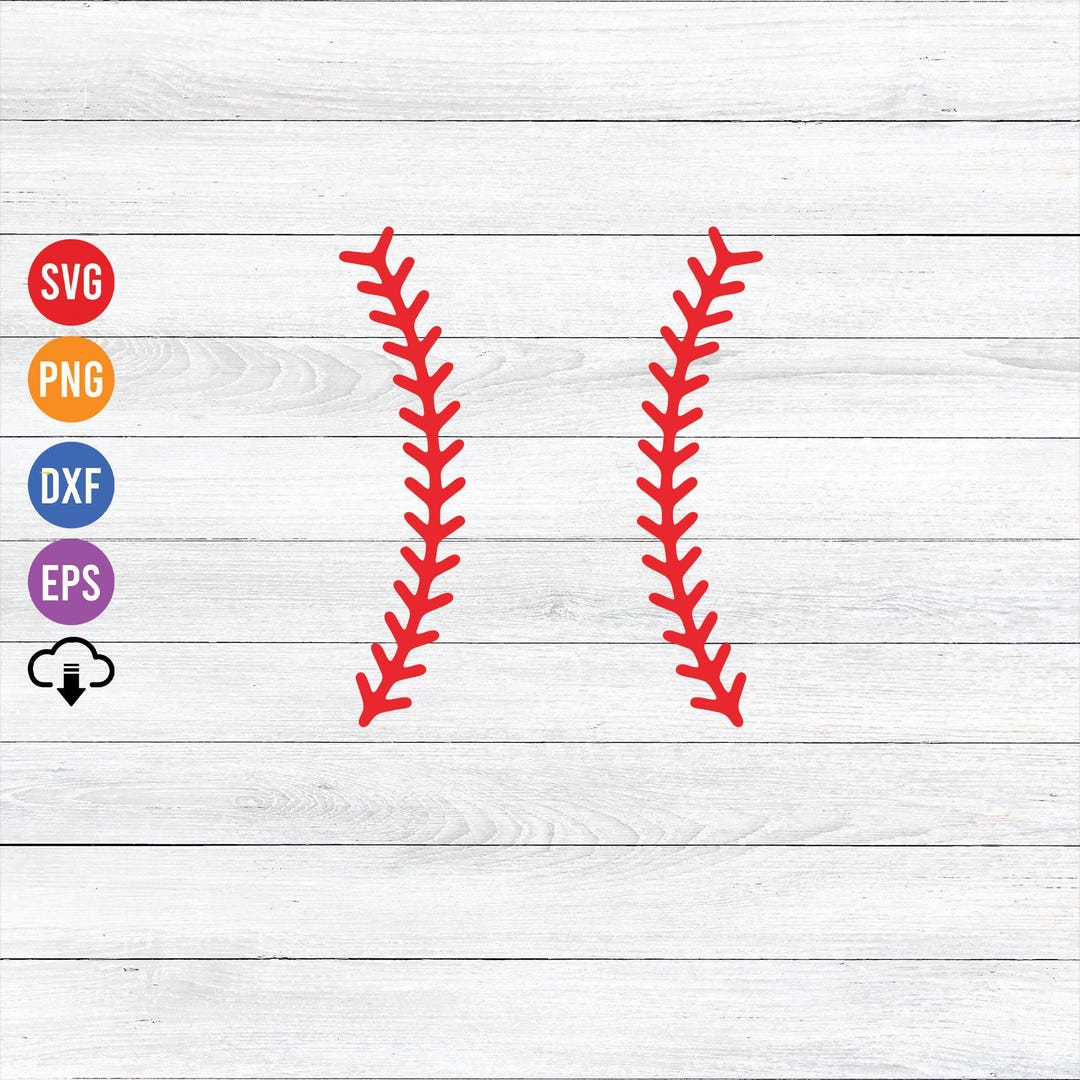 Baseball Stitch Svg, Stitched Baseball Laces Png, Softball Laces Svg ...