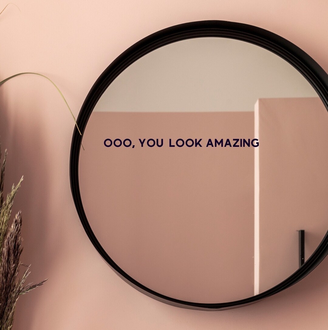 Minimalist Positive Mirror Decal Quote for Positive - Etsy