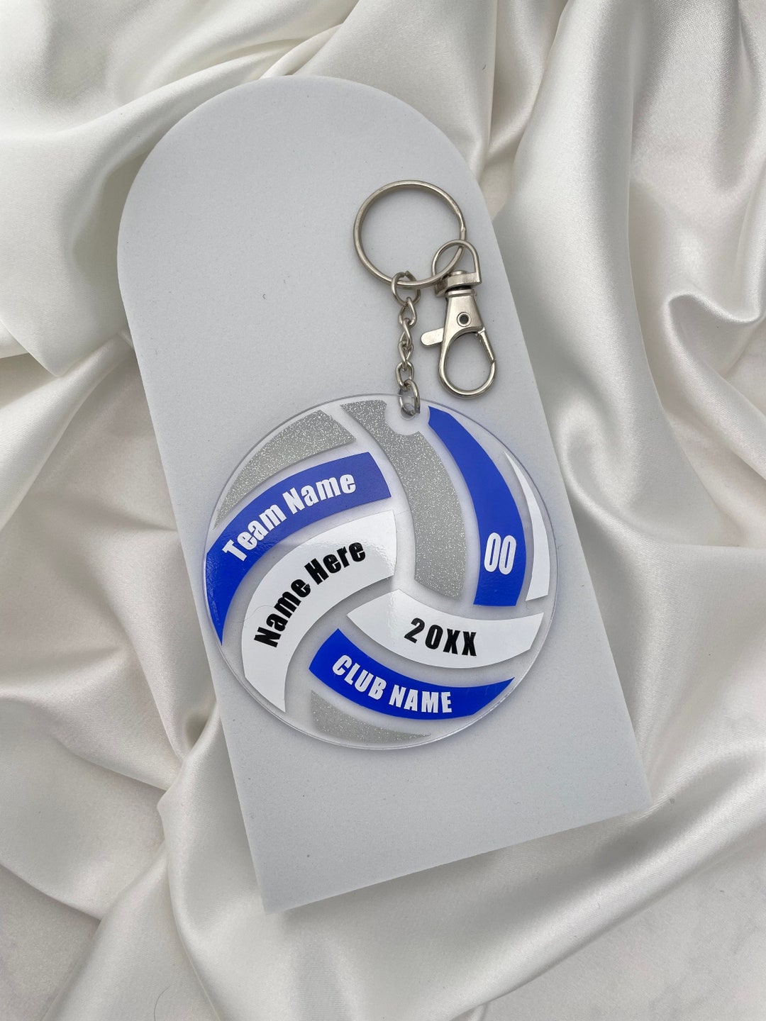 Volleyball Bag Tag for Volleyball Season Club Team Keychain for ...