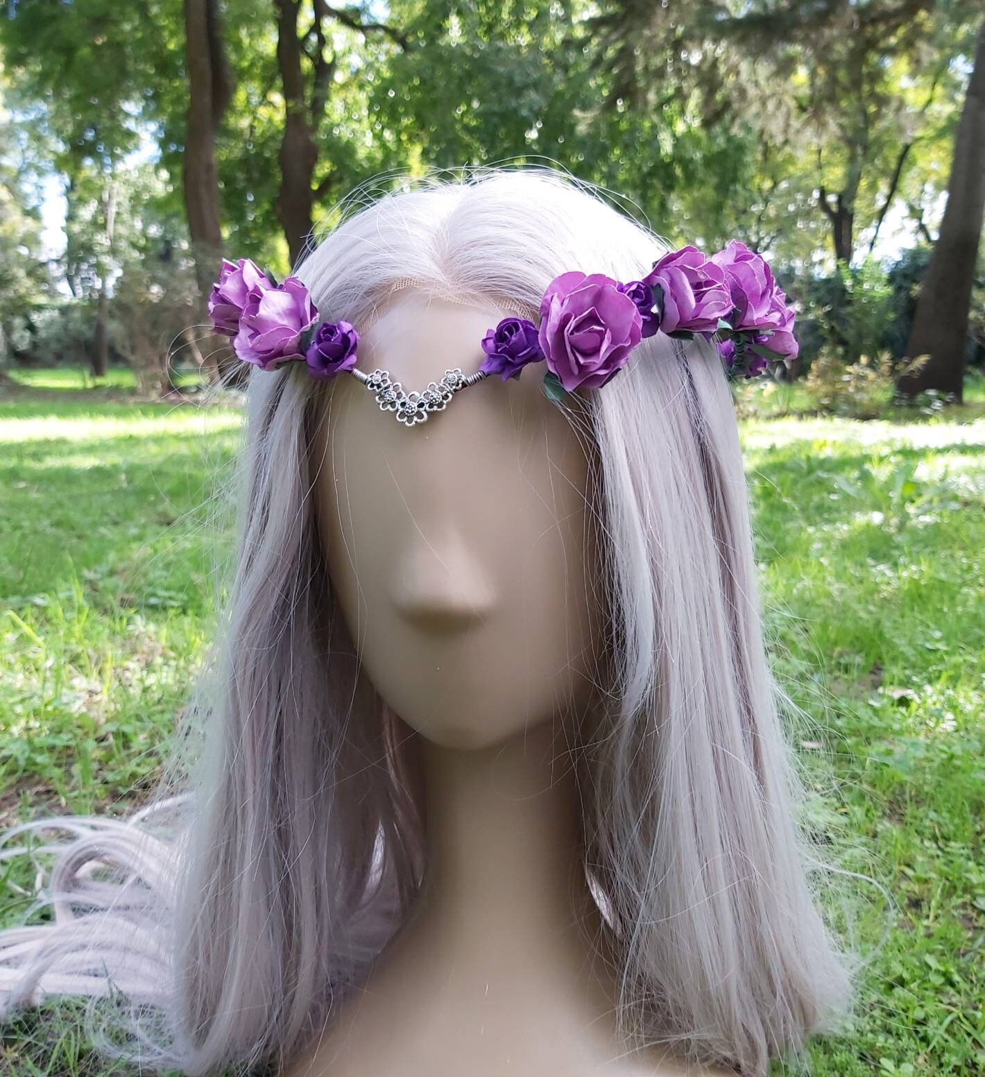 Elvish Crown With Flowers Elf Crown Elf Circlet Elven | Etsy