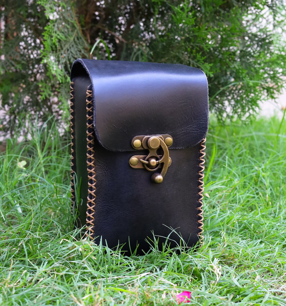 Personalized Leather Black Deck Case | Game Deck Box Storage Organizer ...
