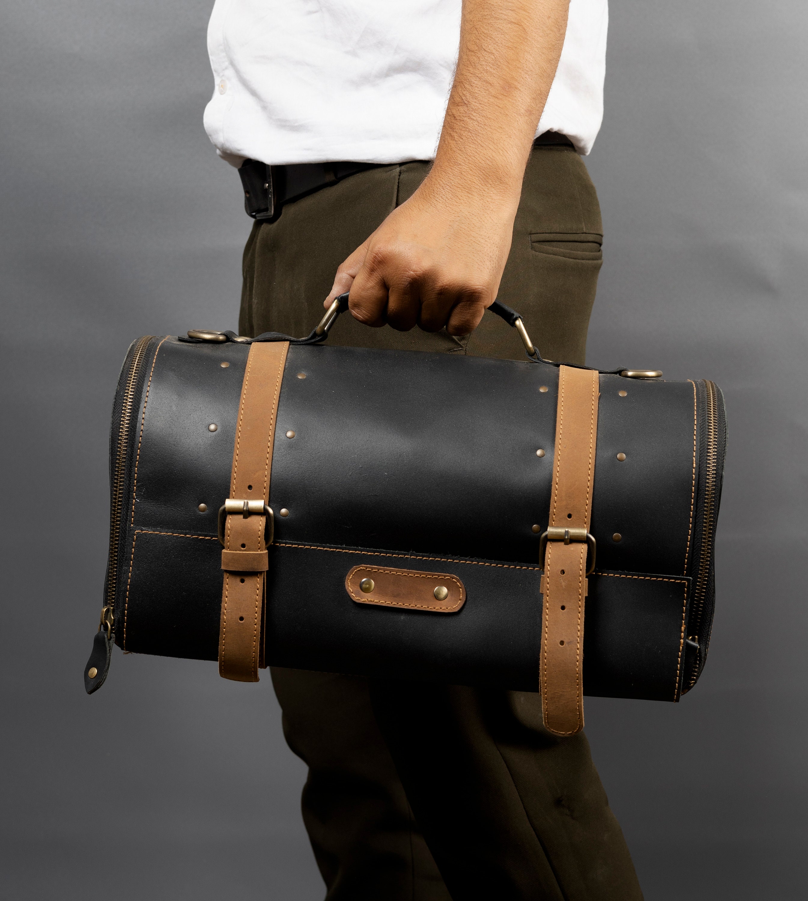 Personalized Leather Tool Bag Box | Tool Instruments Carry Organizer ...