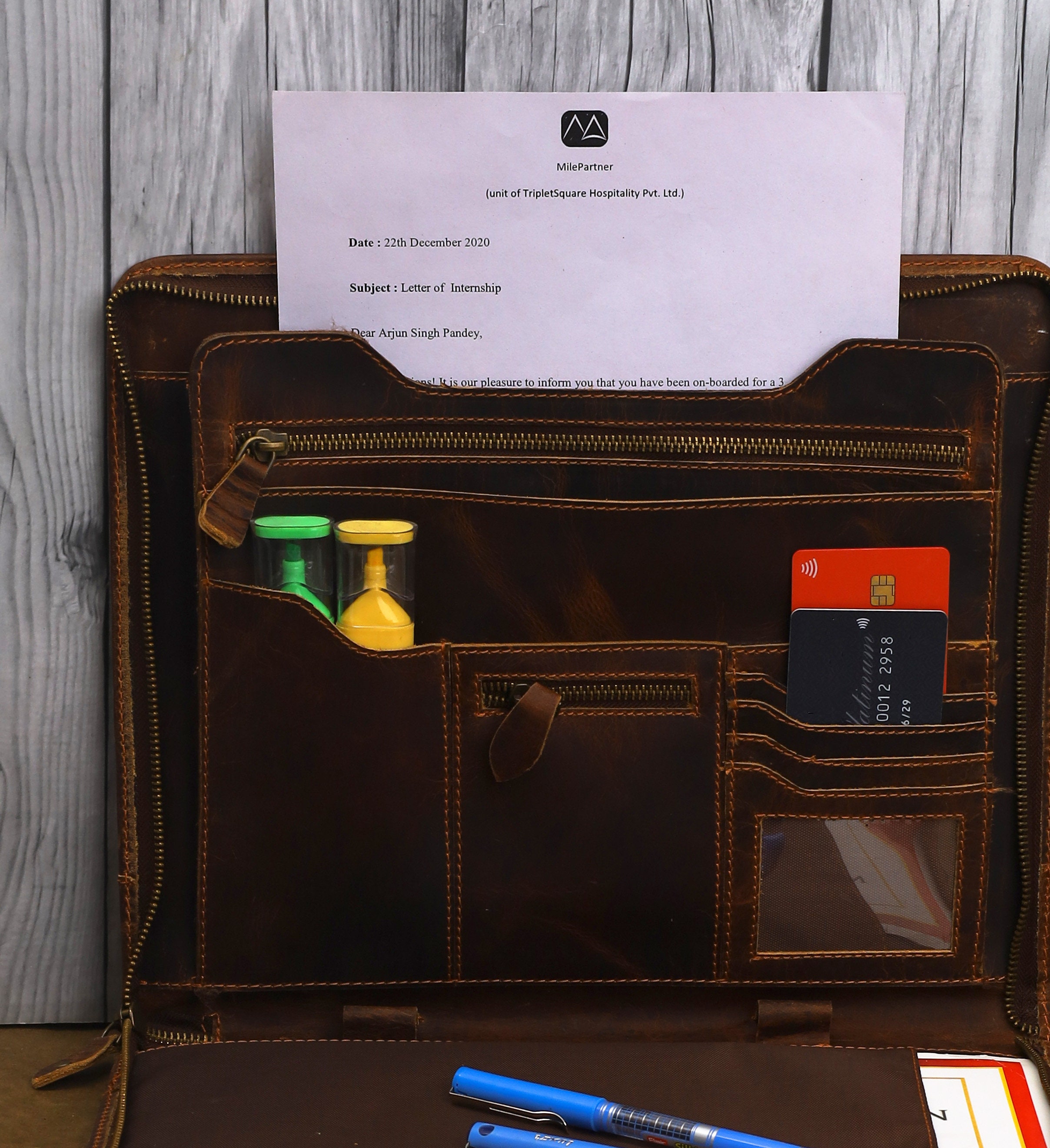 Leather Paper Case File Organizer | Personalized Paper Portfolio, A4 ...