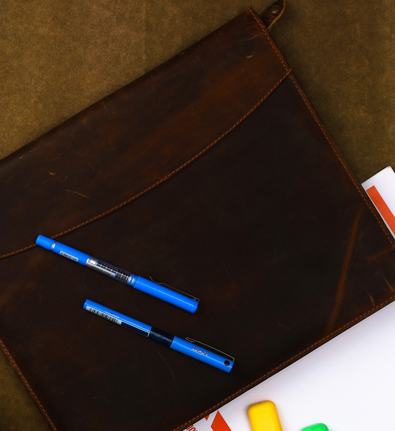 Leather Paper Case File Organizer | Personalized Paper Portfolio, A4 ...