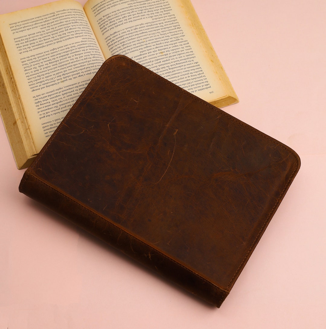 Personalized Handcrafted Leather Big Book Cover Sleeve Bible Cover ...