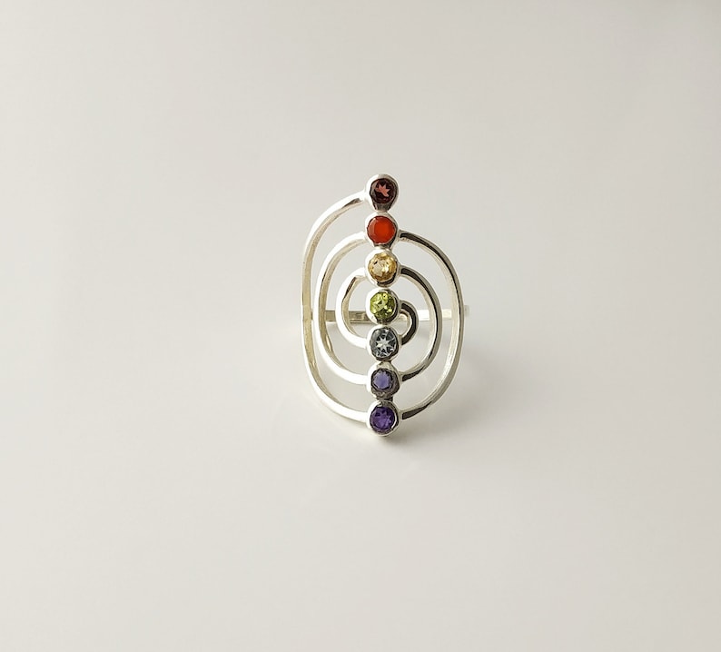 7 Chakra Ring Chakra Ring Seven Chakra Ring 925 Sterling - Etsy