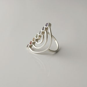 7 Chakra Ring, Chakra Ring, Seven Chakra Ring , 925 Sterling Silver, 7 ...