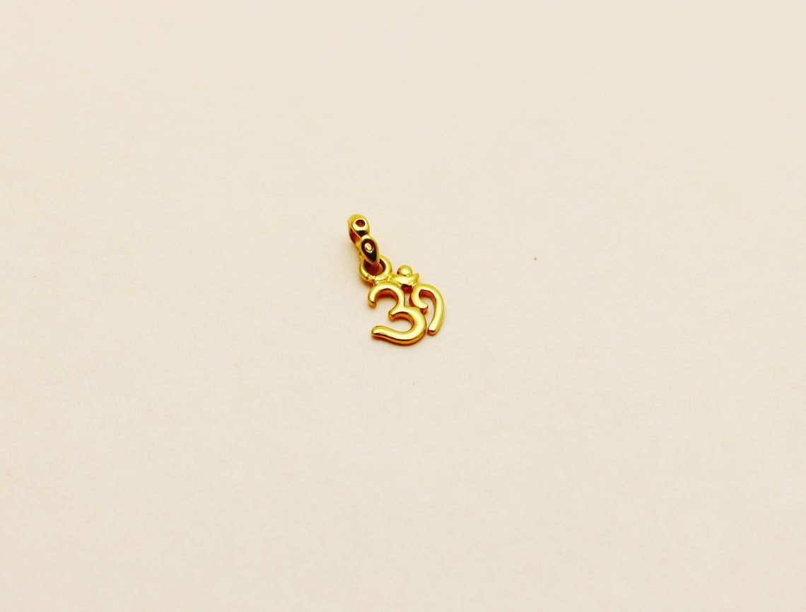 Gold Om Pendant 18k Solid Gold Om Pendant Om Pendant Gold - Etsy