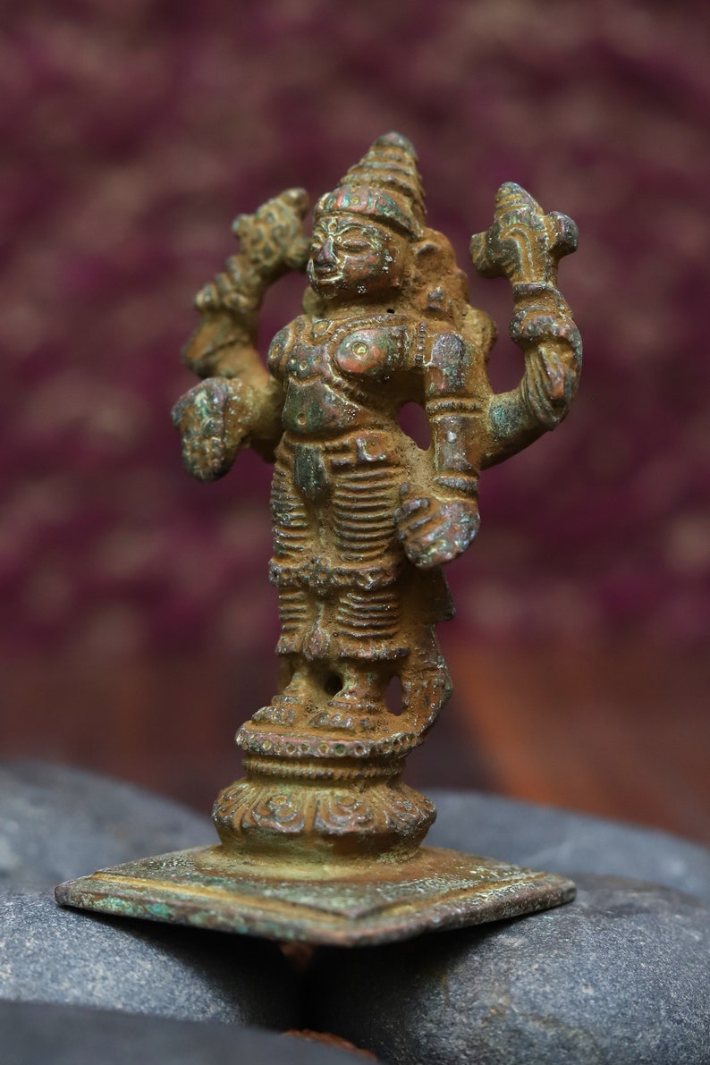 Vishnu Statue Antique Lord Vishnu Idol Early 90s Vishnu - Etsy