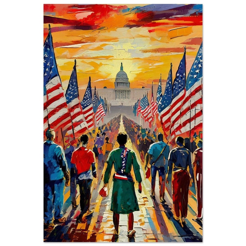 Empowering Civil Rights Freedom March Art: Inspiring American Protest ...