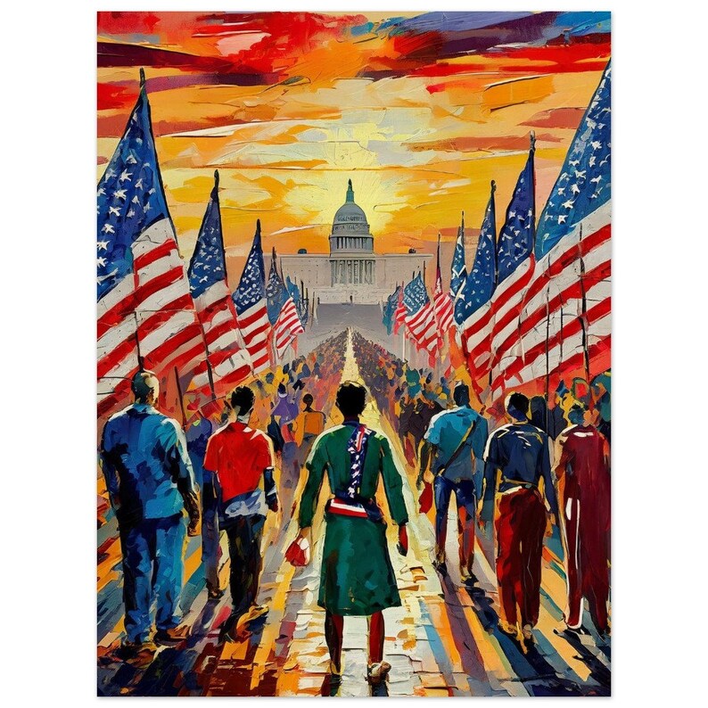 Empowering Civil Rights Freedom March Art: Inspiring American Protest ...