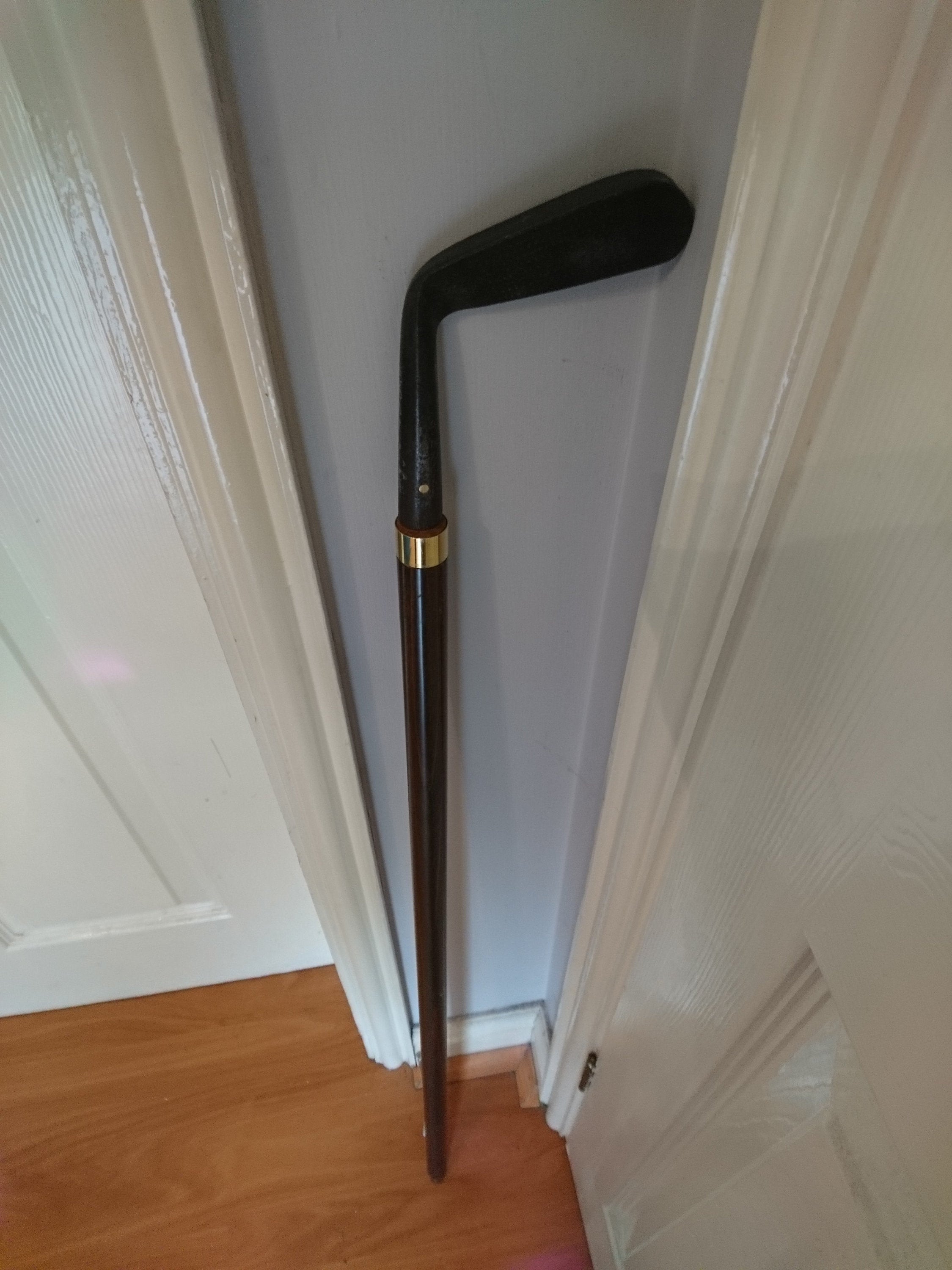 Genuine Golf "sunday Stick" - Handmade Walking Stick With REAL Antique ...