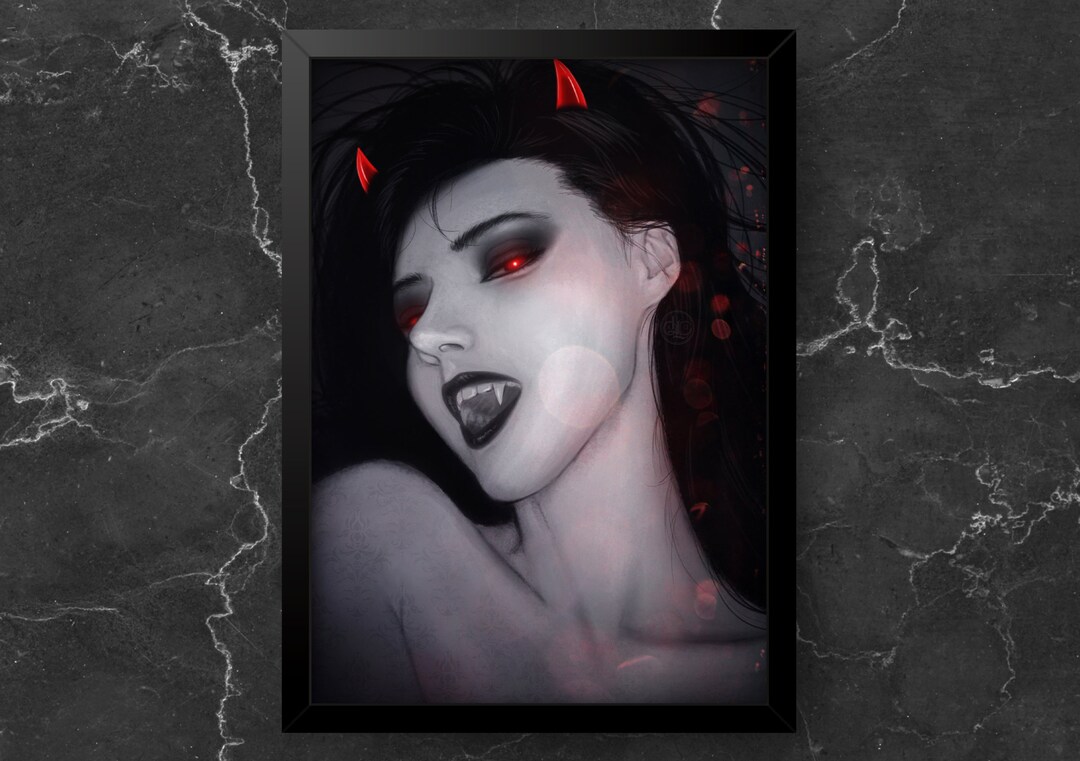 Art Print: She-devil A5, A4 on Professional Photo Paper - Etsy