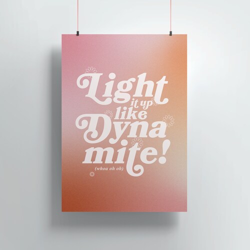 BTS Poster: Dynamite Multicolor 방탄소년단 Art Print K-pop - Etsy UK