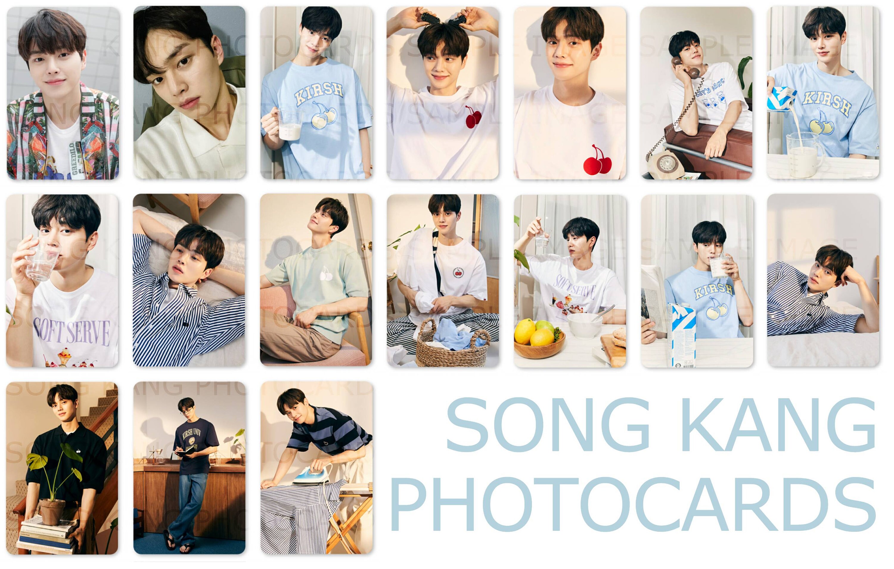 송강 SONG KANG Photocards Set, Korean Actor Songkang, Fan Made - Etsy