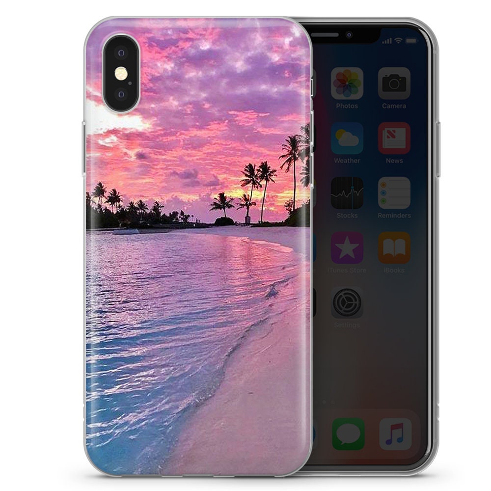 Beach Sunset Sea phone case for iPhone 12 11 X Xs Xr 8 7 6 5 | Etsy