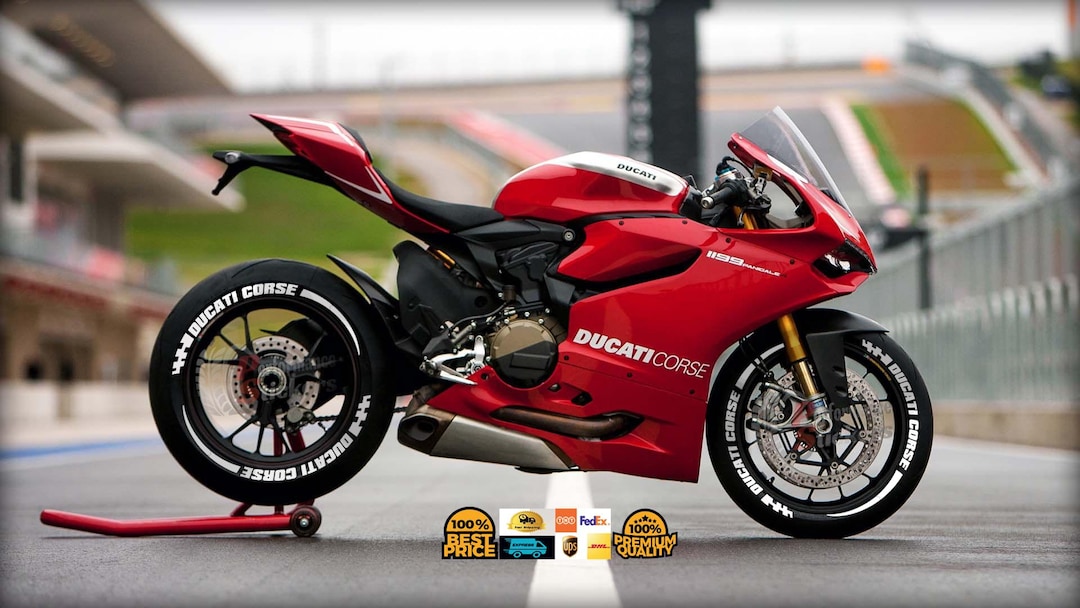 Motorcycle Tire Lettering Ducati CORSA Tyre Lettering Permanent Sticker ...