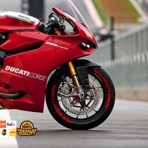 Motorcycle Tire Lettering Ducati CORSE Tyre Lettering Permanent Tyre ...