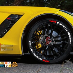 Tire Lettering CORVETTE CUSTOM Wording Create Your Own Tyre Decal ...