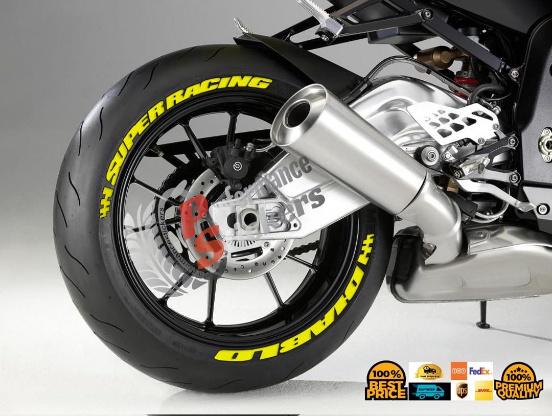 Motorcycle Tire Lettering SUPER RACING DIABLO Tyre Lettering Tyre Decal ...