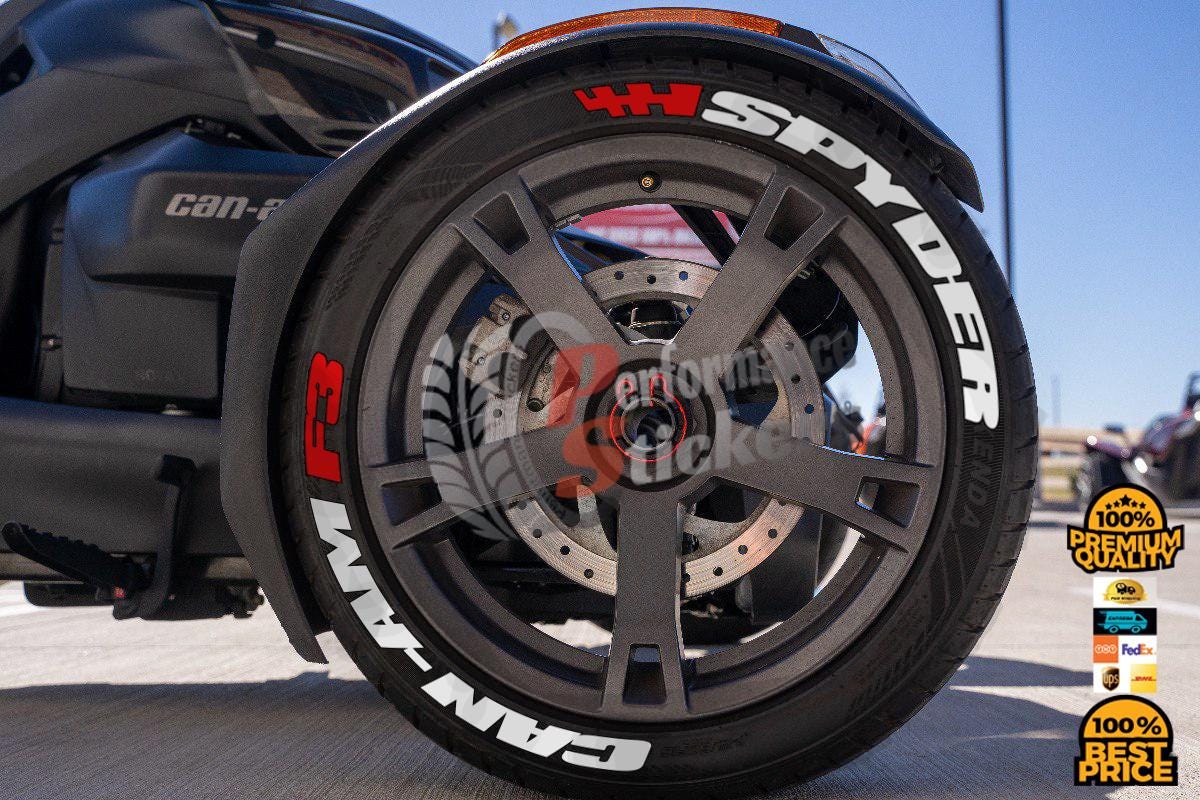 Tire Lettering Permanent SPYDER Can-am Raised Tyre Sticker Fits ...