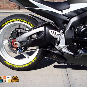 Motorcycle Tire Lettering Michelin Tyre Lettering Permanent Sticker SET ...