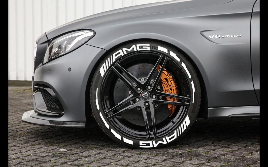 AMG Tires Lettering Tyre Lettering Universal Tyre Decal Stickers Pneu ...