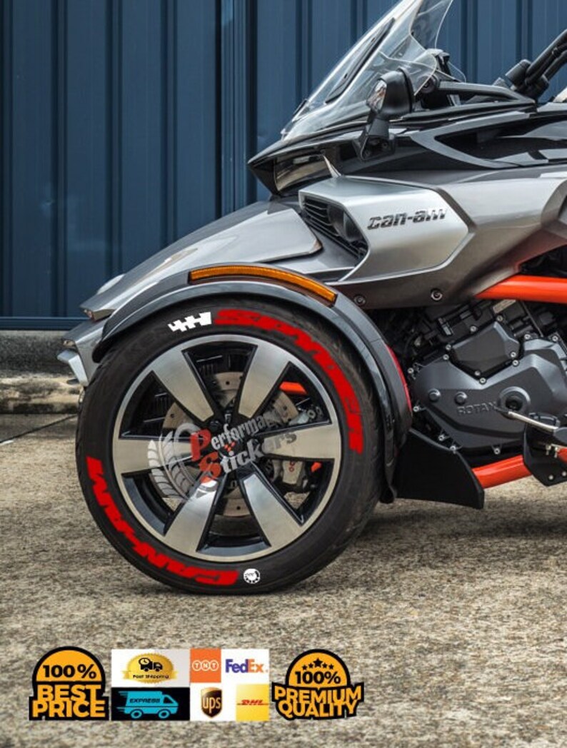 Tire Lettering Permanent SPYDER Can-am Raised Tyre Sticker Fits ...