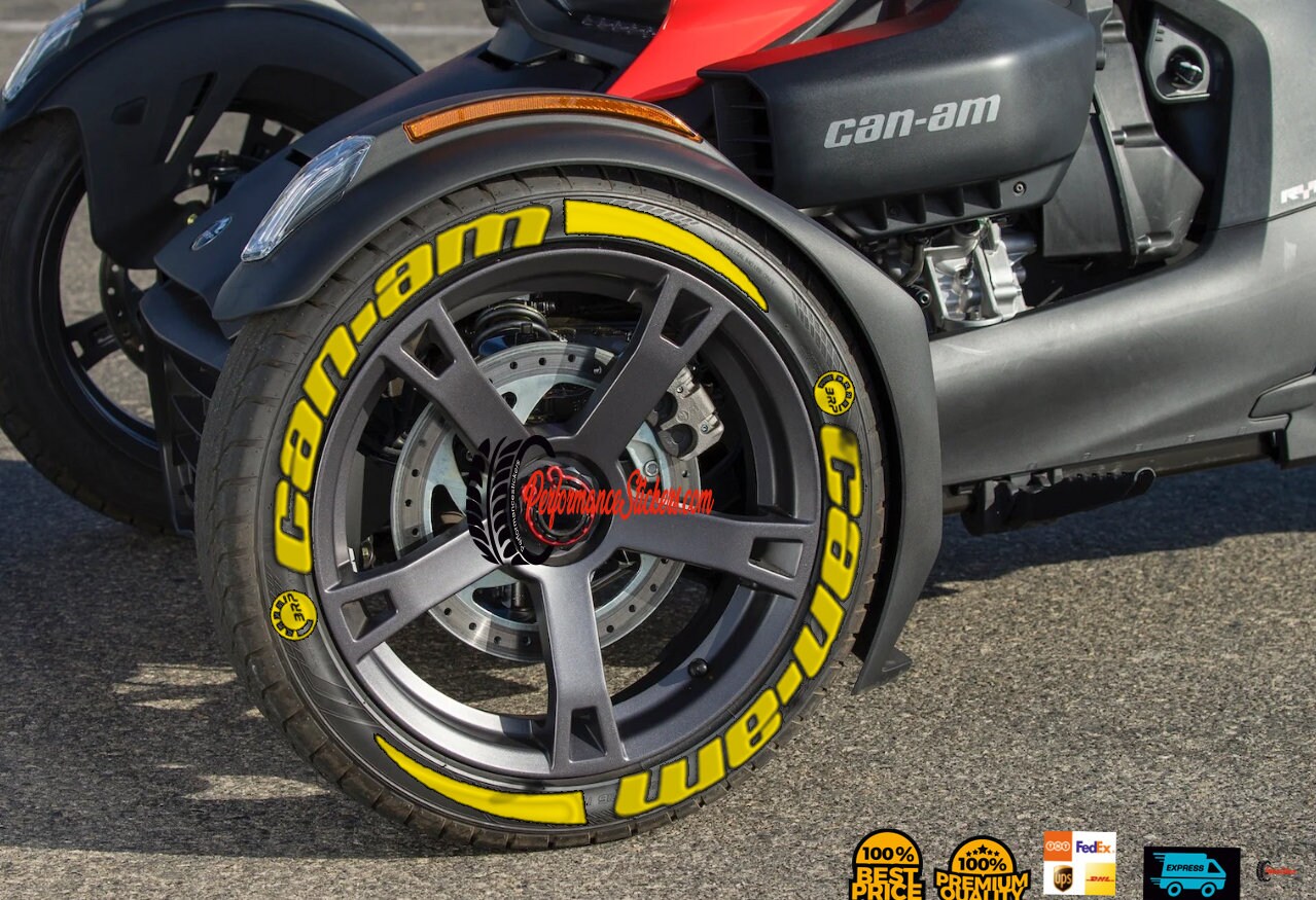 Tire Lettering Permanent SPYDER Can-am Raised Tyre Sticker Fits ...