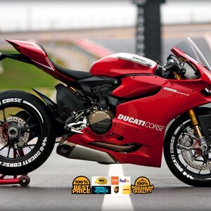 Motorcycle Tire Lettering Ducati CORSE Tyre Lettering Permanent Tyre ...