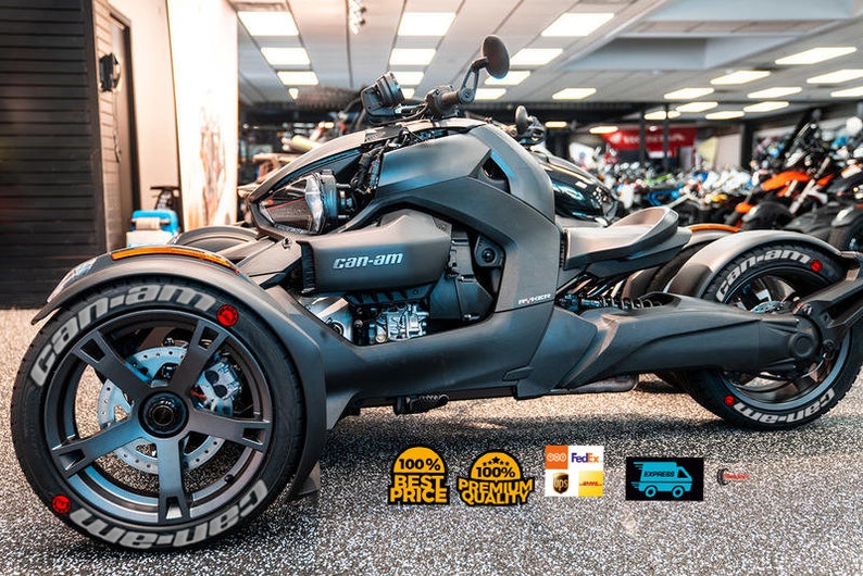 Tire Lettering Permanent Can-am Raised Tyre Sticker Fits RYKER SPYDER ...