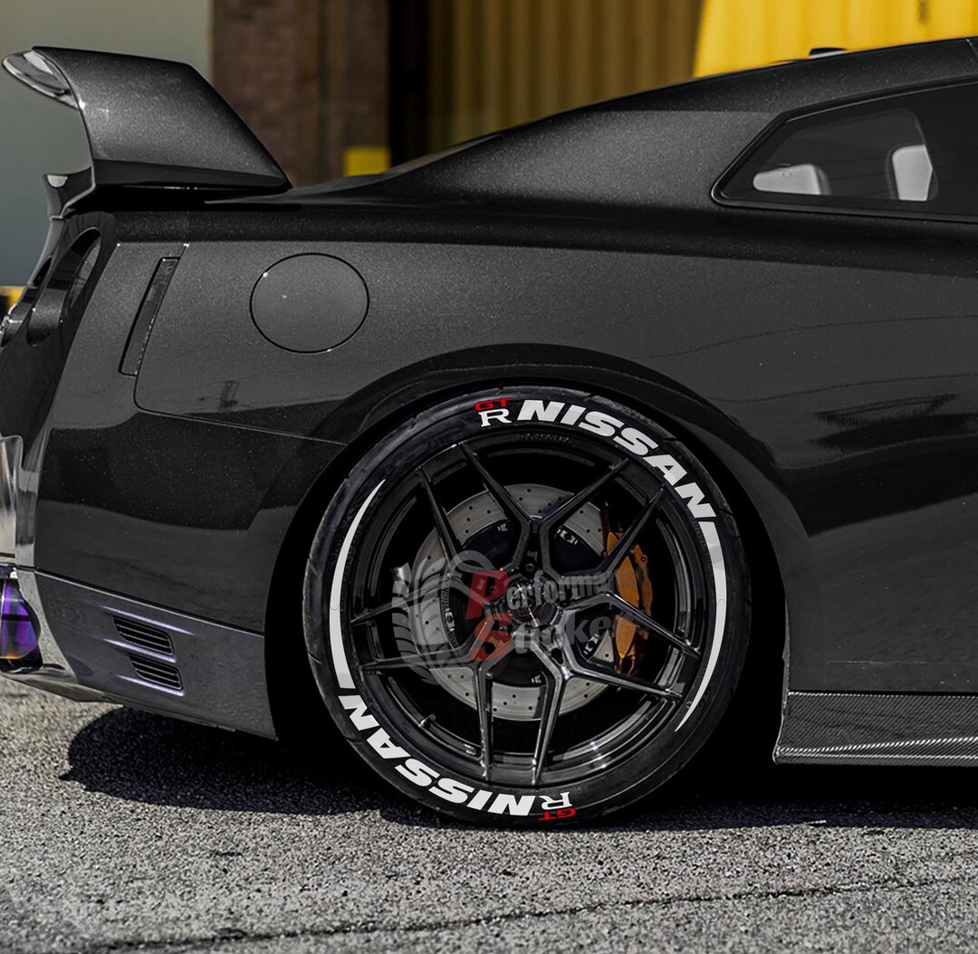 Tire Lettering for GTR Nissan Tyre Lettering Tyre Decal Stickers Pneu ...