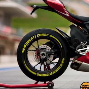 Motorcycle Tire Lettering Ducati CORSE Tyre Lettering Permanent Tyre ...