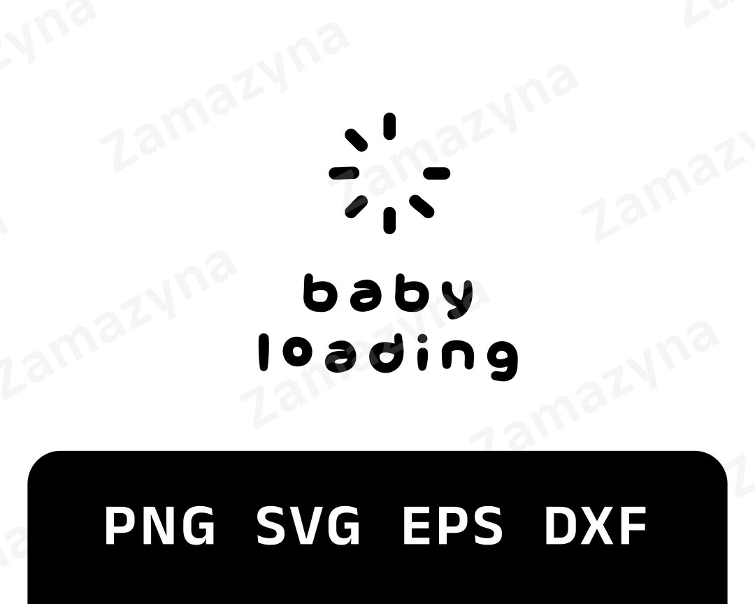 Baby Loading SVG, Mummy Mother Pregnant Vector, Birth Child Cute ...