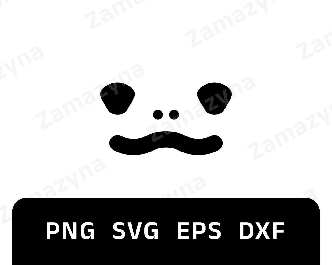 Cute Frog SVG, Kawaii Cool Face Vector, Toad Expression Anime Meow ...