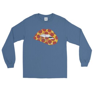 Pepperoni Biting Lip Long Sleeve Shirt, Pizza Shirt, Pizza Lovers Shirt ...