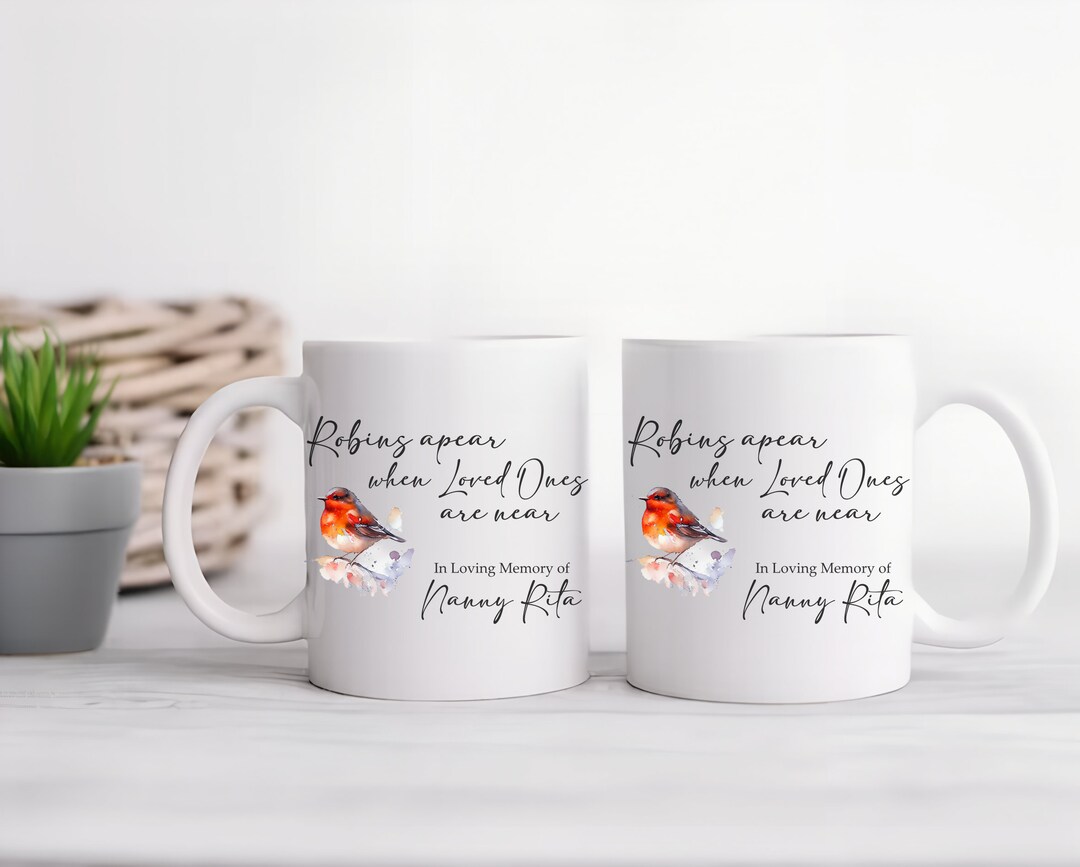 Robin Memory Mug Gift Robins Appear When Loved Ones Are Near - Etsy