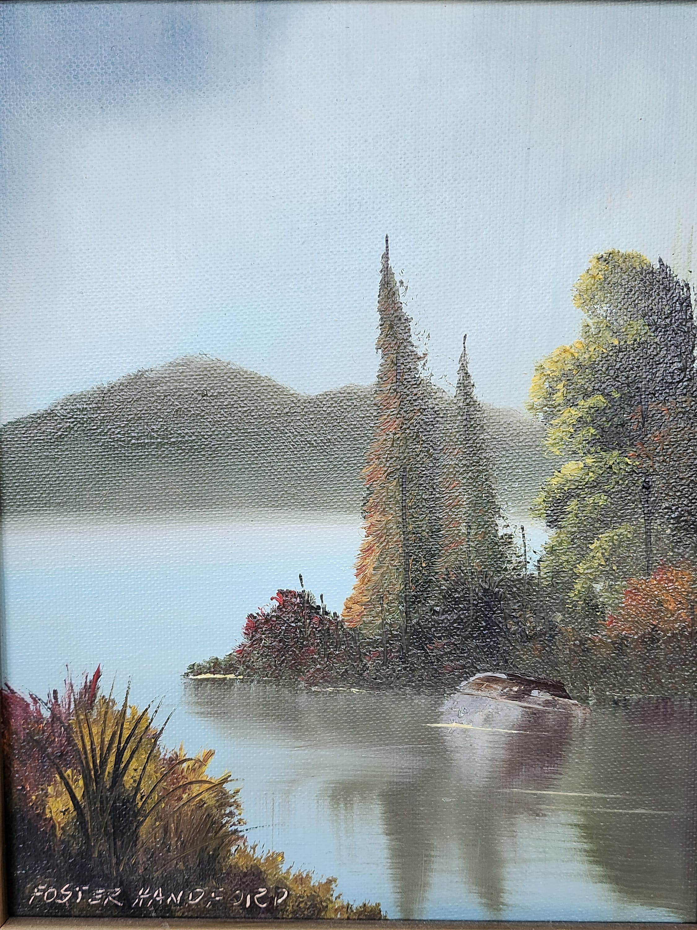 Original Oil Painting, Framed Landscape Bayou, Foster Handford Listed ...