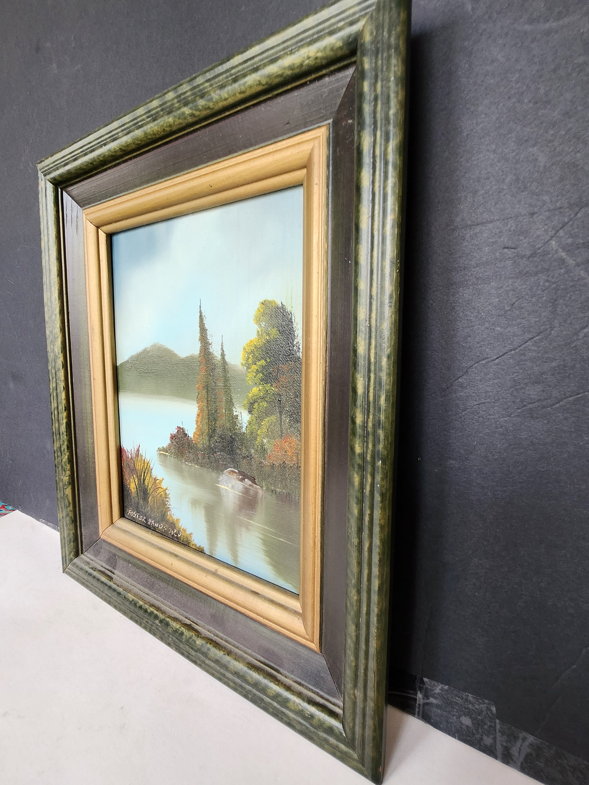 Original Oil Painting, Framed Landscape Bayou, Foster Handford Listed ...