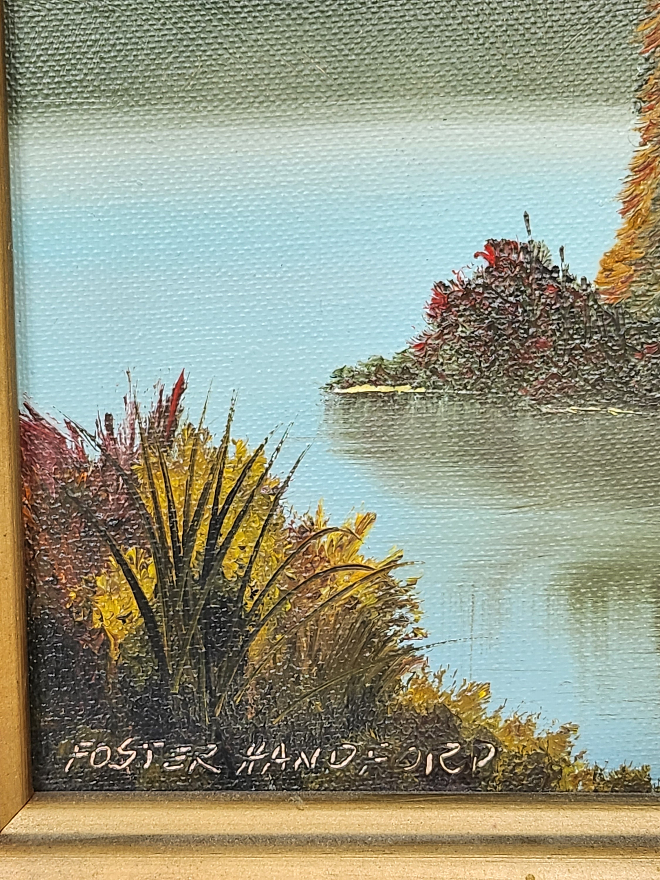 Original Oil Painting, Framed Landscape Bayou, Foster Handford Listed ...