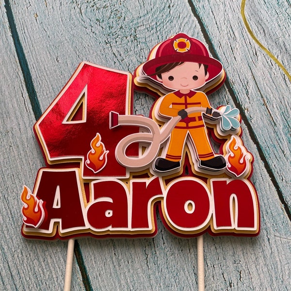 Fireman Cake Topper - Etsy