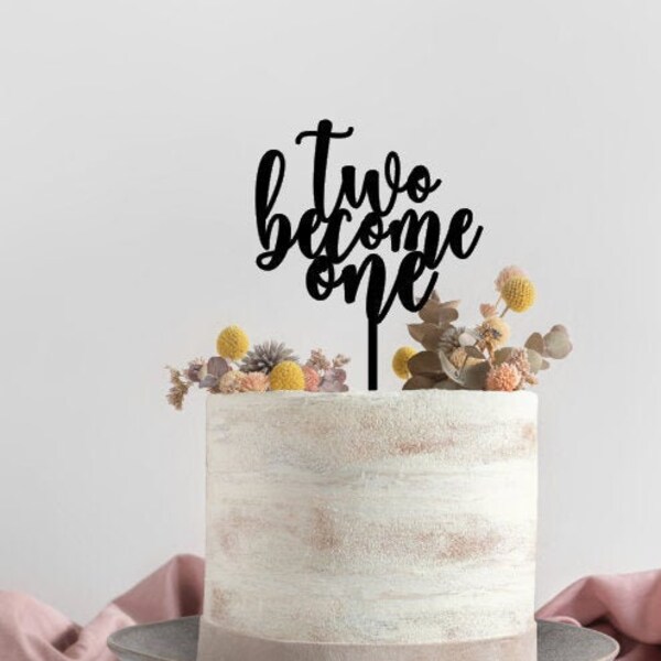 Two Become One Cake Topper - Etsy